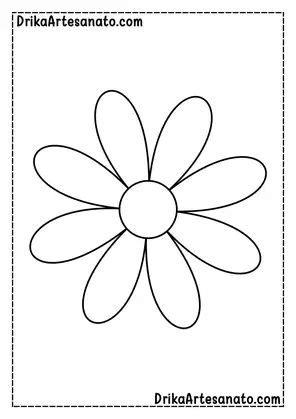 Você está procurando um Molde de Flor Margarida para Imprimir em