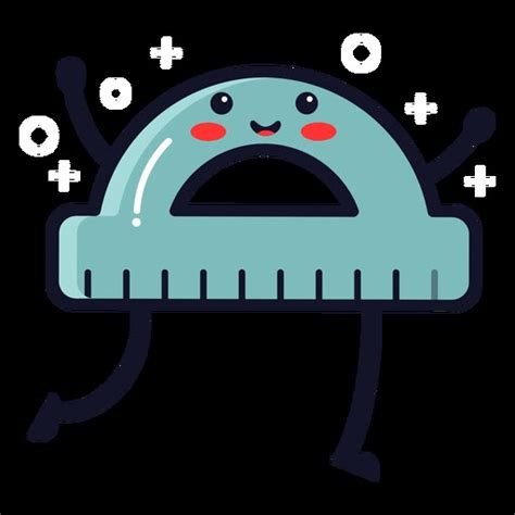 Cute Protractor Cartoon Drawing