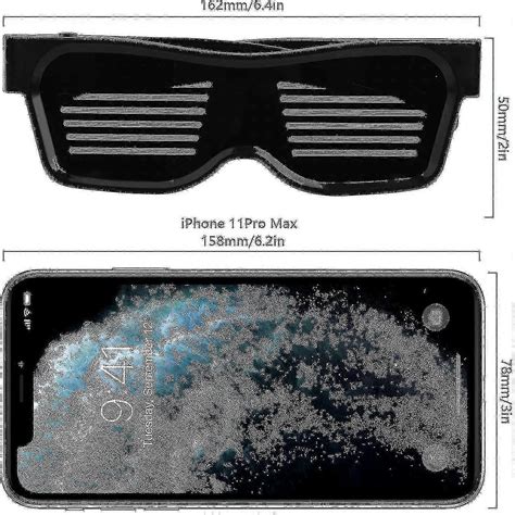 Led Glasses Bluetooth App Connected Led Display Smart Glasses Diy Funky