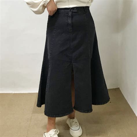 ~3xl 하비추천 통통녀추천 빅사이즈 반전 앞트임 전체밴딩 롱 스커트 에이블리