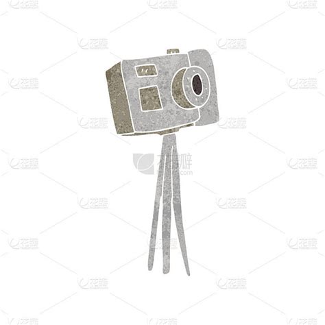 三脚架上的复古卡通相机