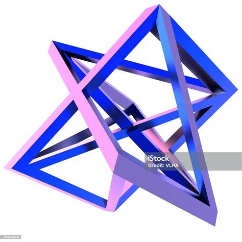 추상적인 현대 조각 큐브의 기하학적 구조입니다 컴퓨터 모델의 3d 렌더링 3차원 형태에 대한 스톡 사진 및 기타 이미지 3차원 형태 뒤엉킴 디자인 Istock