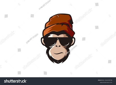 Monkey Character Mascot Vector Drawing Stock Vector Royalty Free