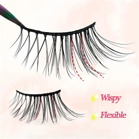 Half Lashes Natural Look Wispy Cat Eye Lashes False Temu Philippines