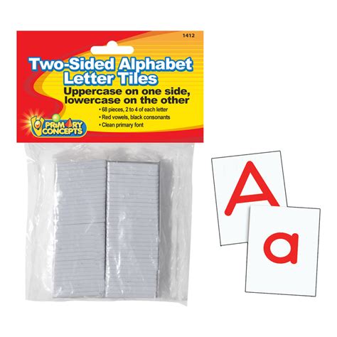 Primary Concepts Two Sided Alphabet Letter Tiles Zuma
