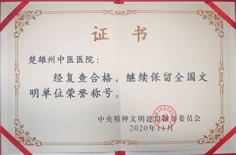 楚雄州中医医院蝉联“全国文明单位”文明村