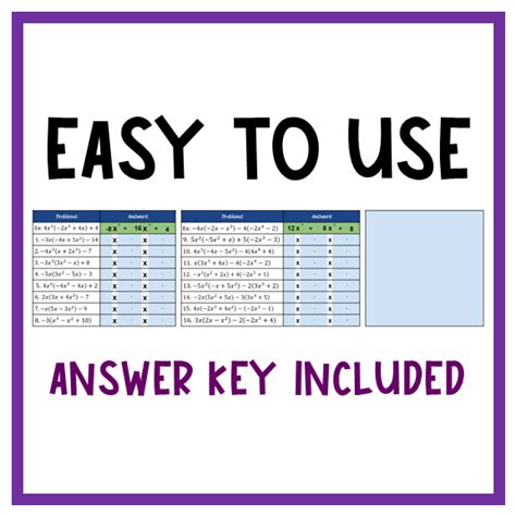 Multiplying Polynomials By Monomials Activity Digital Pixel Art Mystery Puzzle Classful