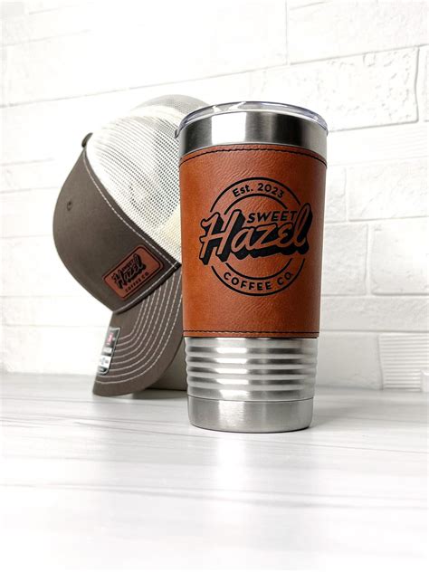 Tumbler Hat Gift Set Leather Patch Richardson 112 Laser Engraved