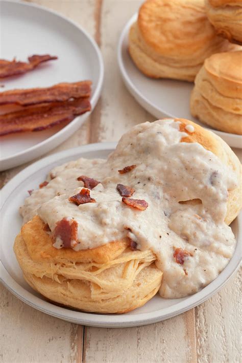 Creamy Bacon Gravy With Thick Cut Bacon My Forking Life