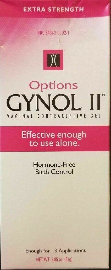 Купить Презервативы 2 PACK Options Gynol II Extra Strength Vaginal ...