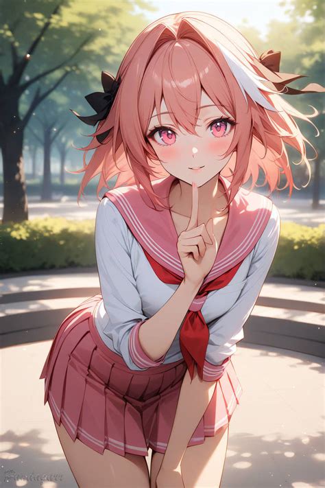 School Girl Astolfo 2 By Pandagarr On Deviantart