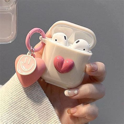 Airpods Case Cute Kawaii Airpod Case 1st 2nd Generation Pink Heart