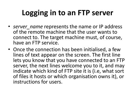 File Transfer Protocol PPTX Computer Networking Computing