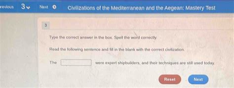 Solved Revious 3 Next Civilizations Of The Mediterranean And The