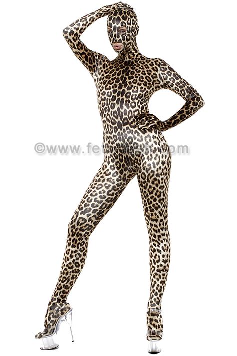 Zentai Catsuit Velvet Leopard Suit