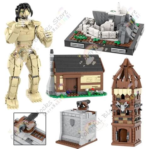 Anime Attack On Titan Model Moc Building Blocks Movie Scene Character
