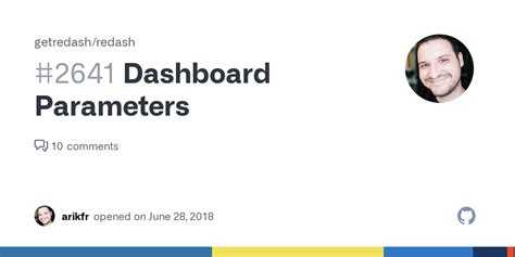 dashboard parameters · issue 2641 · getredash redash · github
