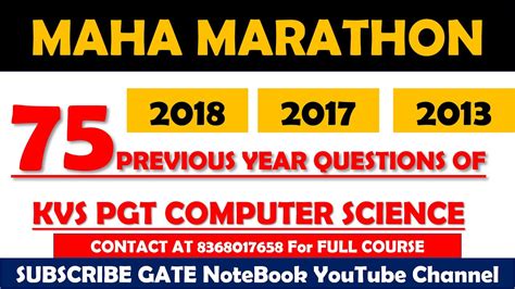 75 Previous Year Questions Of KVS PGT Computer Science KVS PGT CS