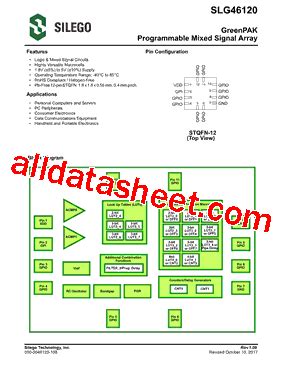 SLG46120V Datasheet PDF Dialog Semiconductor SLG46120V Datasheet PDF Dialog Semiconductor