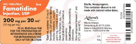 Famotidine Injection Package Insert Prescribing Info