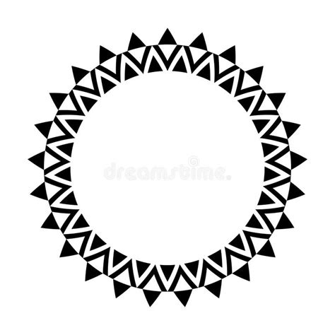 Abstract Radial Circle Pattern For Decorative Round Frame Stock Vector