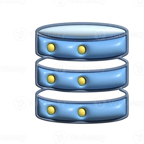 3d Database Server Icon Data Storage Stack 56534351 Png