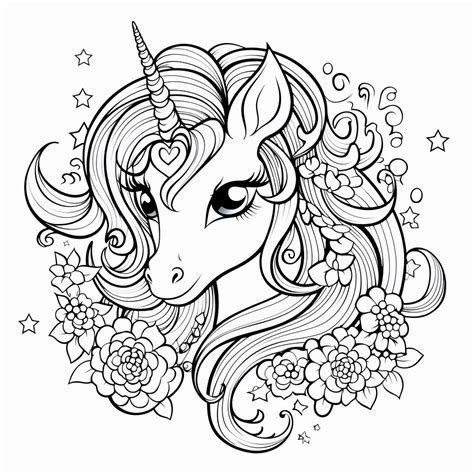 Dibujo 08 De Unicornio Para Colorear