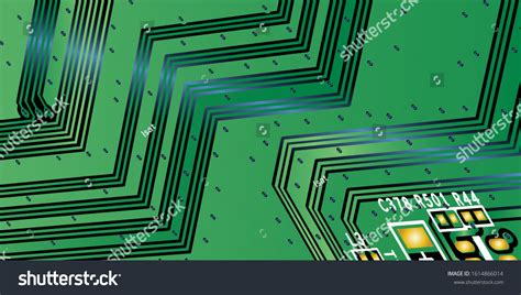 Empty Circuit Board Green Colour Pcb Stock Vector Royalty Free