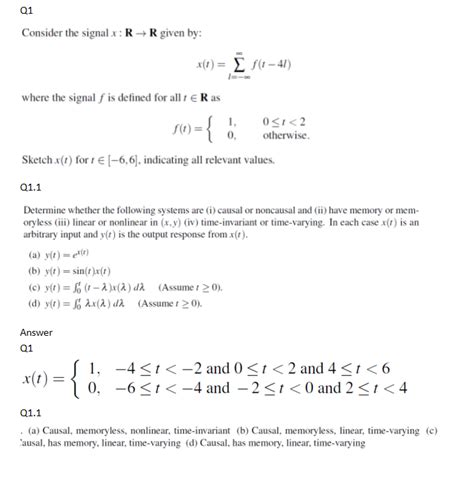 Solved Consider The Signal X RR Given By Chegg