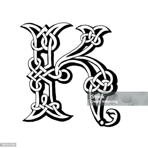 셀틱 알파벳 K 알파벳 K에 대한 스톡 벡터 아트 및 기타 이미지 알파벳 K 0명 매듭 묶기 Istock