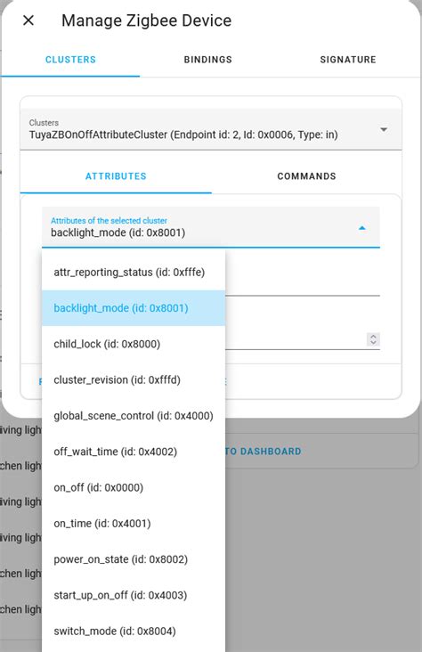 Manually Setting Backlight Attribute On Zigbee MOES Tuya Lightswitch