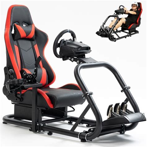 Marada Racing Sim Cockpit Stand With Comfortable Seat Fit Logitech
