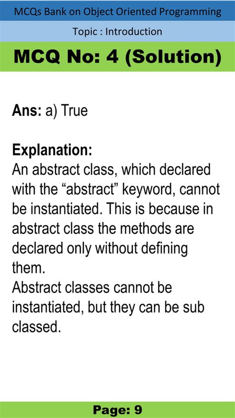 Multiple Choice Questions On Java Object Oriented Programming Bank 1