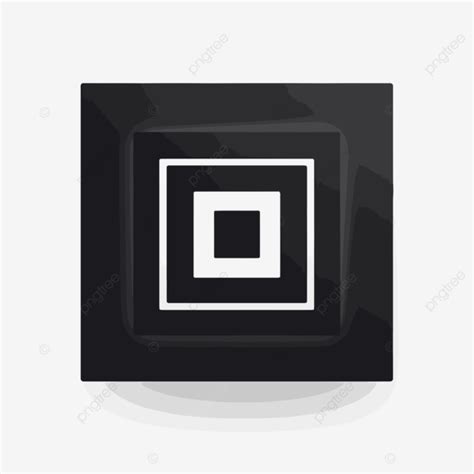 Black Square Logo With Square White Icon Vector A Simplistic Black