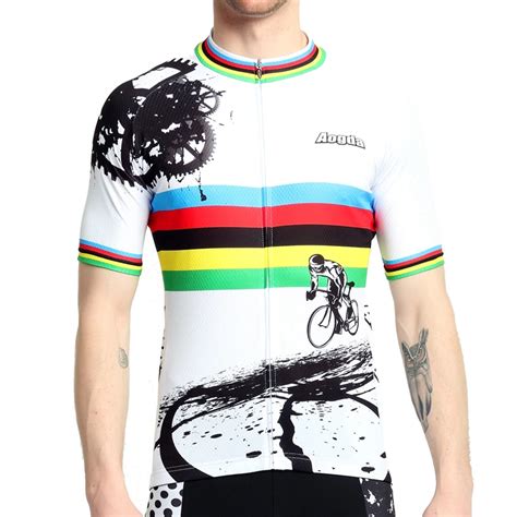 Aogda Team Rainbow Cycling Jersey Ropa Ciclismo Quick Dry Sports Jersey Cycling Clothing