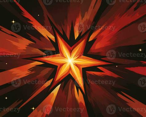 An Illustration Of An Exploding Star On A Black Background Generative
