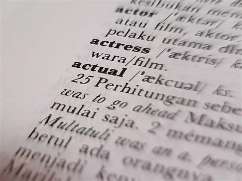 Ein Schließen Oben Von Das Wort Tatsächlich Im Das Englisch Zu