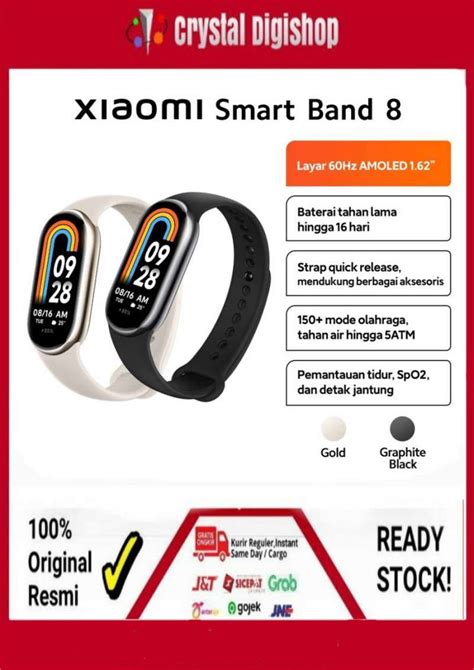 Jual Xiaomi Smart Band 8 AMOLED 1 62 60Hz Daya Di Seller Crystal