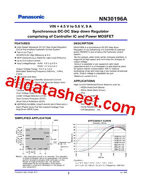 NN30196A Datasheet(PDF) - Panasonic Battery Group