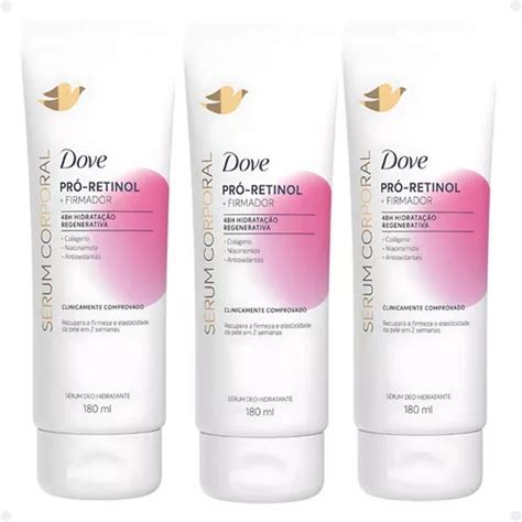 Kit Dove Pró Retinol Firmador 3 Sérum Corporal 180ml Parcelamento
