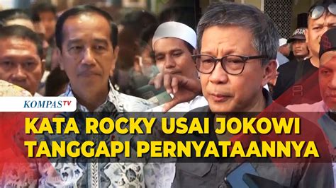 Video Kata Rocky Gerung Usai Jokowi Respons Pernyataannya Yang Diduga Menghina
