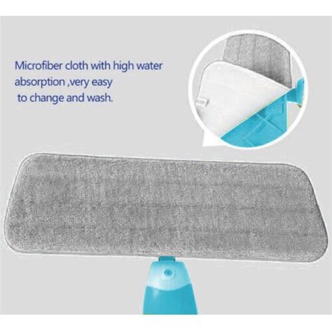 Spray Mop Microfibre Flat Mops Floor Kitchen Bathroom Cleaner Silver