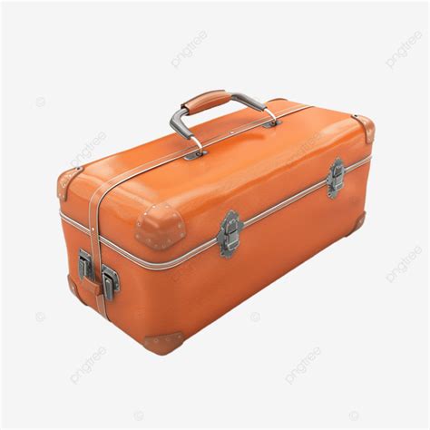 흰색 배경에 고립 된 오렌지 가방 여행 수하물 주황색 가방 상자 Png 일러스트 및 이미지 에 대한 무료 다운로드