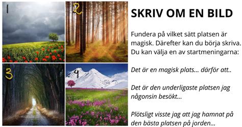 Skriv Till En Bild En Magisk Plats Lektionsbanken Se L Rare Inspirerar L Rare