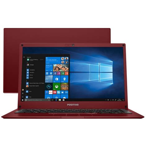 Notebook Positivo Motion Q464b Intel Atom Memória 4gb Lpddr3 Ssd 64gb 64gb Cloud Tela 14 Hd