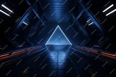 Premium Ai Image Futuristic Void 3d Illustration Creates A Modern Sci