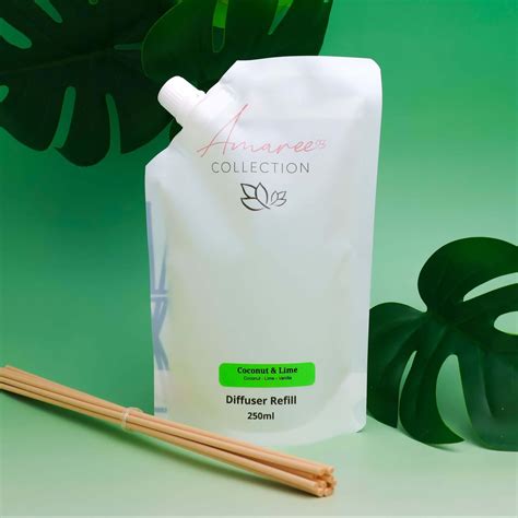 Coconut And Lime Reed Diffuser Refill Tropical Freshness Amaree