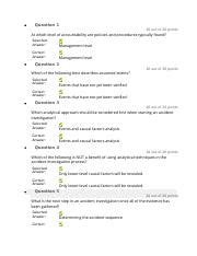 OSH 4601 Unit IV Quiz Docx Question 1 20 Out Of 20 Points At Which Level Of Accountability Are