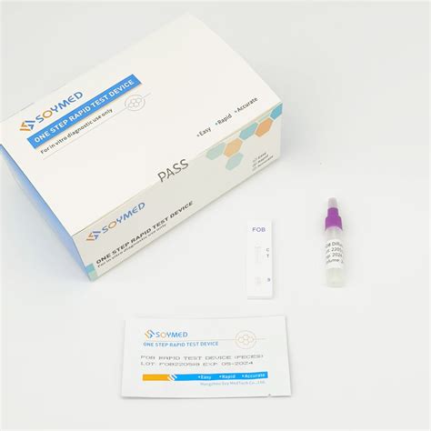 Soymed One Step Antigen Rapid Fob Test Strip Cassette Kit Fob Device Ce