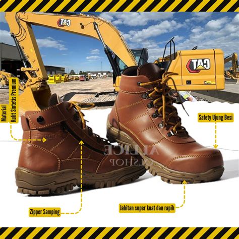 Jual Sepatu Sefty Safety Pria Boots Crocodile Morisey Septy Boot Ujung